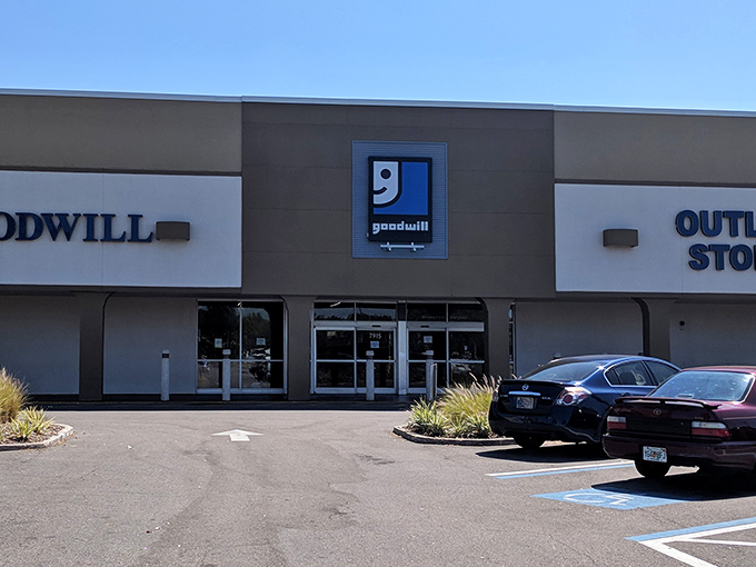 The unassuming exterior hides Orlando's most addictive shopping experience where bargain hunters gather daily.