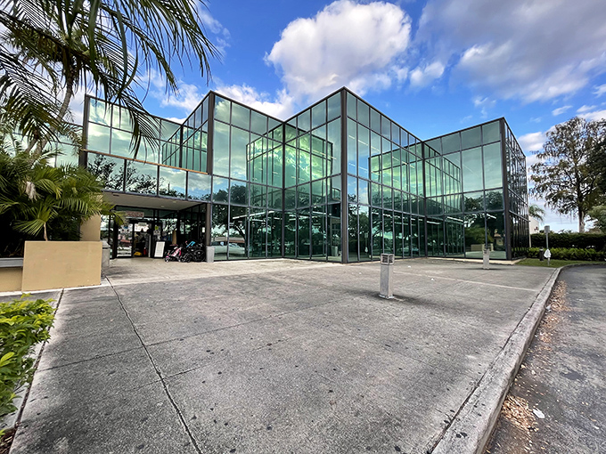 The gleaming glass palace of American Thrift Store stands like a modern-day treasure chest in Lauderhill, promising adventures in bargain hunting within.