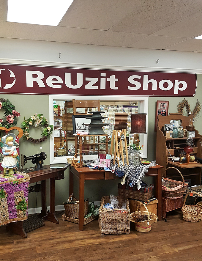 The iconic burgundy sign welcomes treasure hunters to this Pennsylvania Dutch Country institution. One person's castoffs become another's conversation pieces.