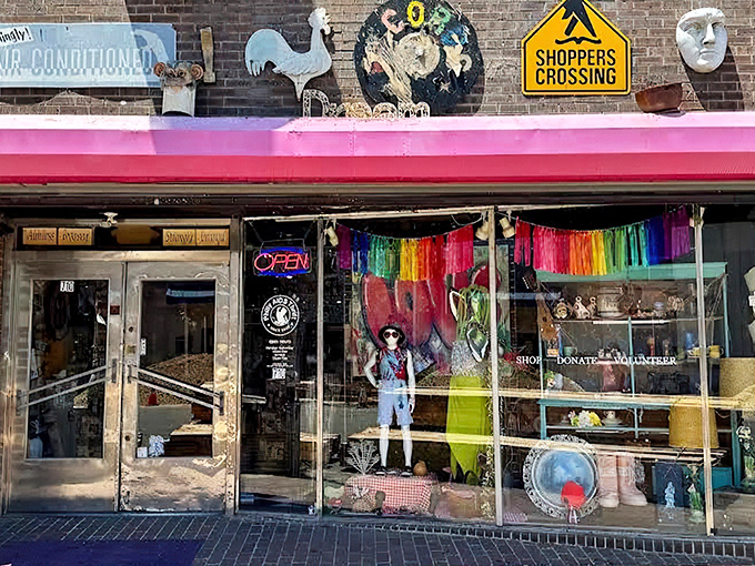 The exterior mural explodes with color and inspiration, transforming a brick building into a vibrant beacon of creativity in Queen Village.