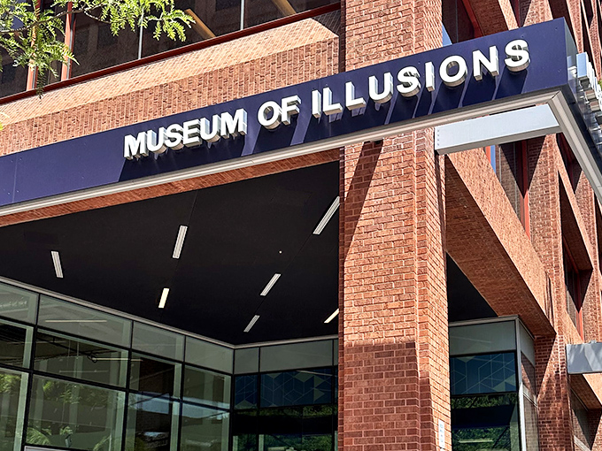 The unassuming storefront that's about to turn your world completely sideways, literally and figuratively.