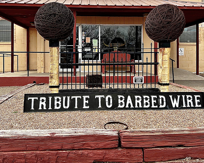 Those imposing barbed wire balls aren't just for show&mdash;they're a dramatic preview of the surprisingly fascinating world of frontier fencing that awaits inside.