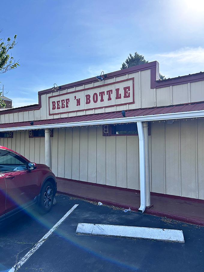 The unassuming exterior that proves great steakhouses, like superheroes, often hide their powers behind modest facades. Charlotte's worst-kept culinary secret stands ready to welcome carnivores.