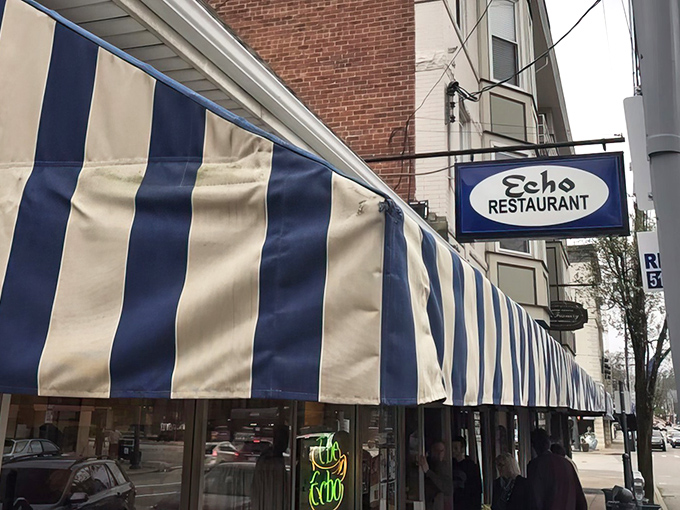 That iconic blue and white striped awning isn't just decoration&mdash;it's a beacon for breakfast lovers across Cincinnati, promising comfort food that transcends time.