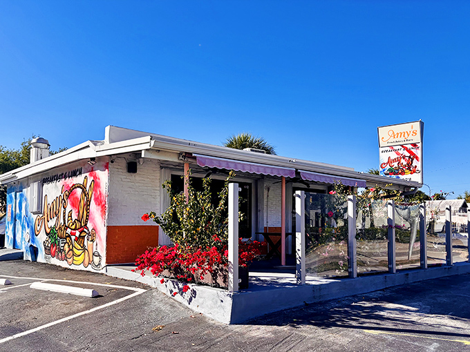 The unassuming exterior of Amy's French Bakery & Bistro proves that culinary treasures often hide in plain sight along Florida's sunny streets.