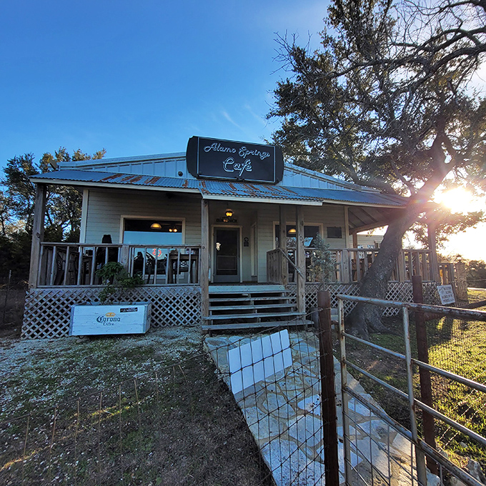 The quintessential Texas Hill Country hideaway &ndash; rustic charm under shade trees with a metal roof that's weathered more stories than a country song.