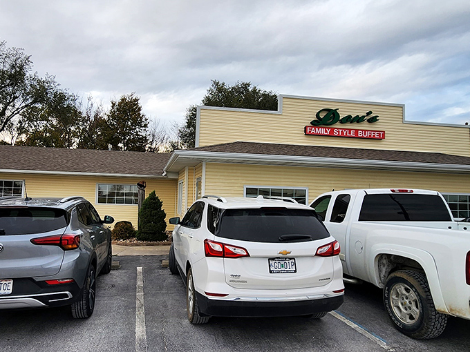 Don's modest exterior might not stop traffic, but locals know that culinary treasures often hide behind the simplest facades. The cream-colored building promises comfort within.