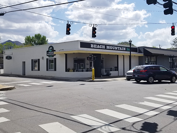 The unassuming corner spot where breakfast dreams come true. Beach Mountain Diner's modest exterior belies the flavor explosions waiting inside.