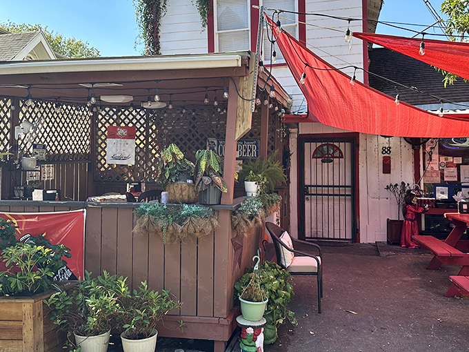 From the outside, it&rsquo;s part front porch, part backyard party&mdash;like stumbling into Mayberry with a side of Lone Star charm.