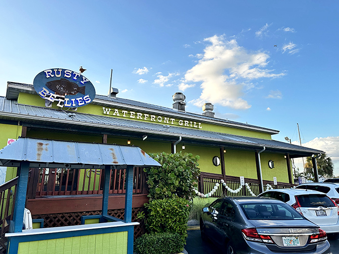 The cheerful yellow walls match the sunny disposition of everyone who's discovered this local treasure.