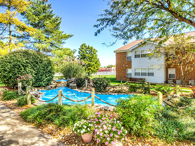 The Villa at Riverwood welcomes you with architectural charm that says "resort living" rather than "retirement home." No bingo cards required at the entrance. 