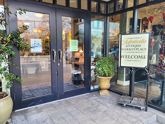 Step through these doors and prepare for time travel! The welcome sign isn't just being polite &ndash; it's promising an adventure through decades past.