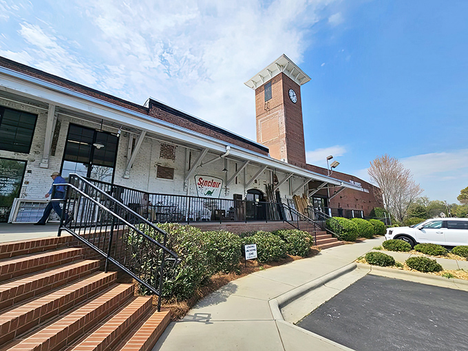 Not just a building but a beacon for treasure hunters, The Depot's impressive brick exterior promises adventures that would make Indiana Jones trade his whip for a shopping cart.