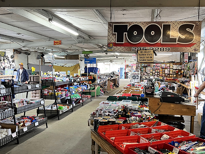 The entrance to "The Bird's Nest" promises treasures within, like finding the doorway to Narnia—if Narnia sold vintage fishing lures and homemade jam.