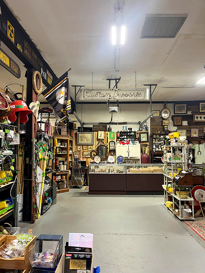 Every shelf tells a story at Miller's Crossing, where animal crossing signs share space with vintage treasures and everyday oddities waiting to find new homes.