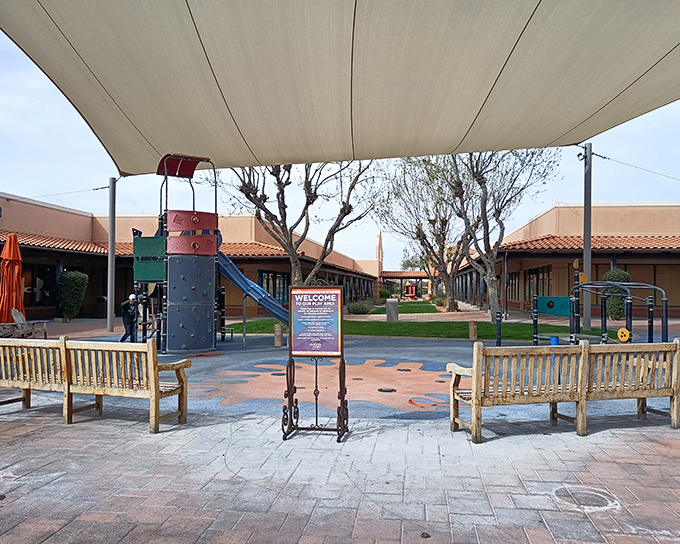 The family-friendly playground area at Outlets at Anthem offers a welcome respite for kids who've reached their shopping tolerance threshold.