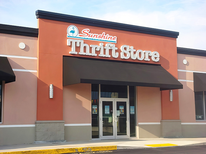 The iconic orange facade with its blue heron logo stands like a beacon of bargain hope. Florida's answer to retail therapy without the therapy bills.