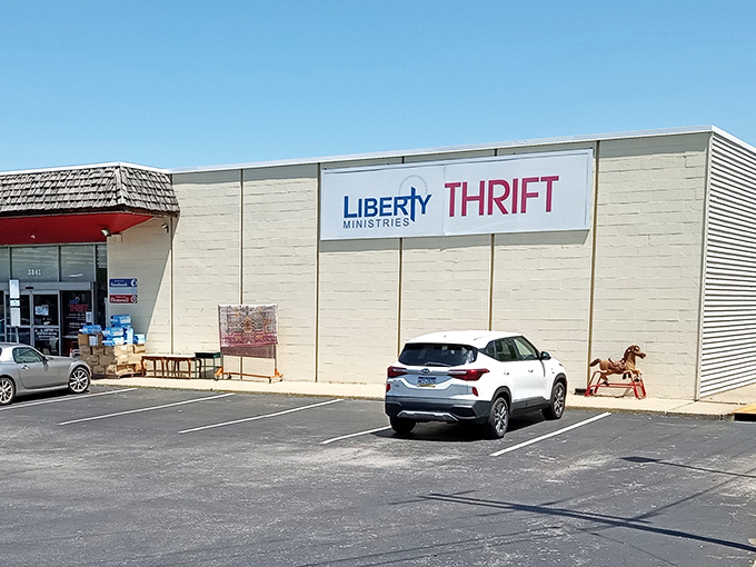 The unassuming exterior of Liberty Thrift belies the treasure trove within&mdash;like finding a five-star restaurant in a strip mall, the joy is in the discovery.
