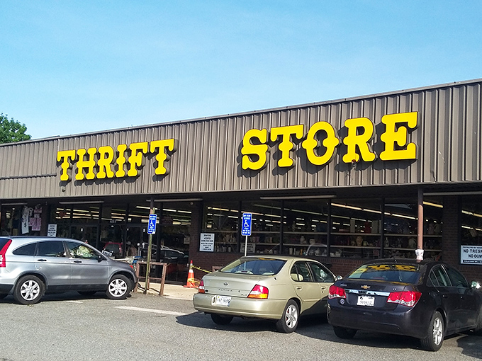 The no-frills exterior with bold yellow lettering says it all&mdash;this isn't about fancy marketing, it's about what treasures await inside.