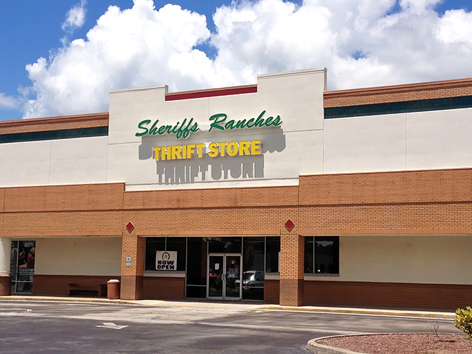 The unassuming facade of Sheriffs Ranches Thrift Store in Ocala&mdash;where bargain hunters begin their treasure-seeking adventures with high hopes and empty shopping carts.