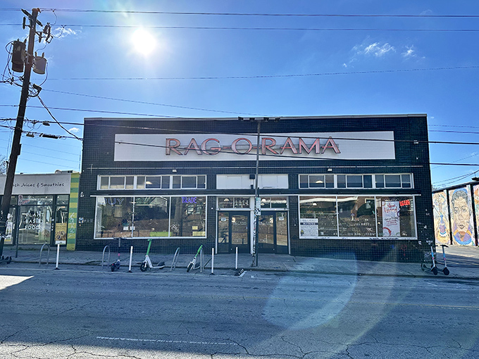 The colorful storefront beckons bargain hunters like a siren song for savvy shoppers seeking retail redemption.