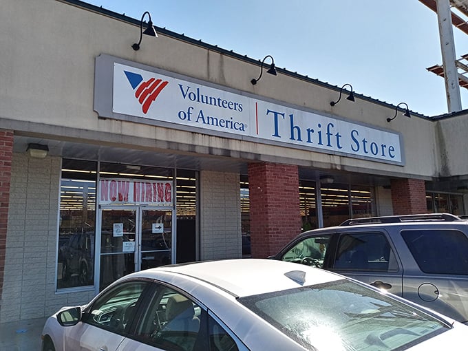 The treasure hunt begins! Volunteers of America Thrift Store on Indianola Avenue stands ready to welcome bargain hunters and nostalgia seekers alike.