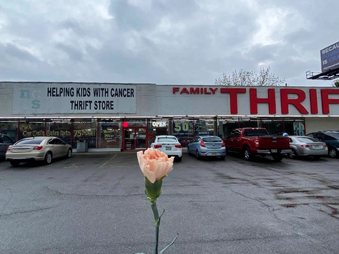 "Helping Kids With Cancer" proudly displayed above the entrance &ndash; shopping here isn't just bargain hunting, it's karma-boosting retail therapy with a purpose.