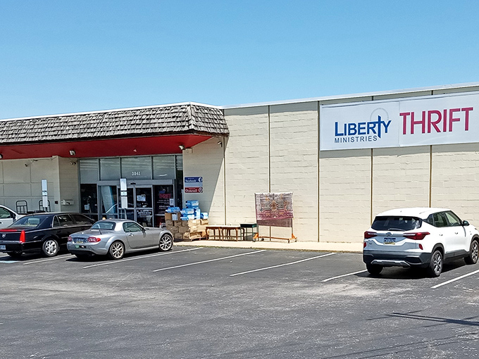 The unassuming exterior of Liberty Ministries Thrift Store in Collegeville hides a treasure trove within. Like a Vegas casino without the desperation and regret.
