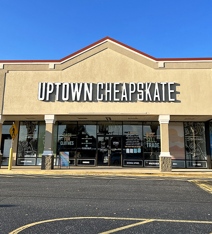 The storefront beckons like a siren song to bargain hunters. That bold sign might as well read "Treasure Awaits Within."