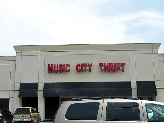 Music City Thrift stands ready like a treasure chest waiting to spill its bargain-hunting secrets.
