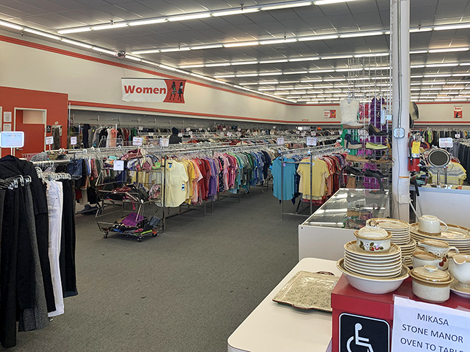 Welcome to treasure hunter paradise! Thrift City's endless racks stretch like a textile ocean, promising discoveries that'll make your wallet and closet equally happy.