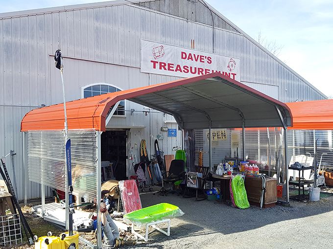 The unassuming exterior of Dave's Treasure Hunt belies the wonderland of secondhand treasures waiting inside this Frankford landmark.