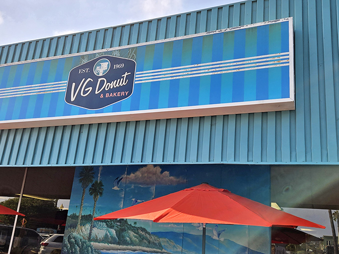 That turquoise building isn't just eye-catching&mdash;it's a beacon calling all donut devotees home to Cardiff's sweetest spot.