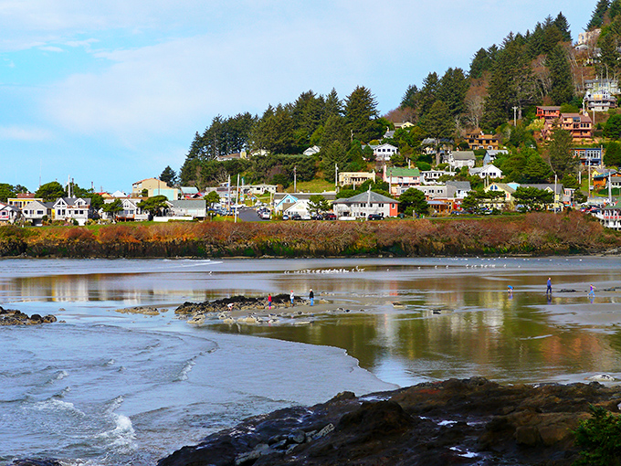 Yachats reveals itself like a watercolor painting come to life, where homes perch on hillsides as if competing for the best Pacific Ocean views.