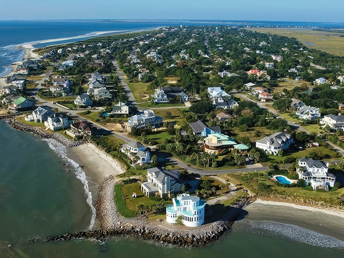 Sullivan's Island from above looks like nature's perfect compromise &ndash; ocean on one side, marsh on the other, and charming homes nestled between like they've always belonged there.