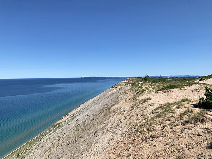 Mother Nature's ultimate optical illusion: where Michigan masquerades as the Mediterranean, complete with Caribbean-blue waters and golden sand slopes.