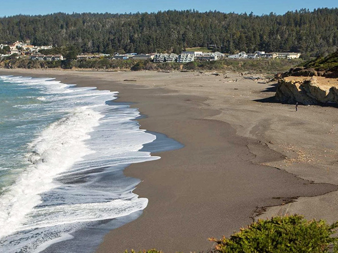 Where the waves meet pristine shores &ndash; Gualala's beaches stretch for miles, offering solitude that's increasingly rare along California's coastline.