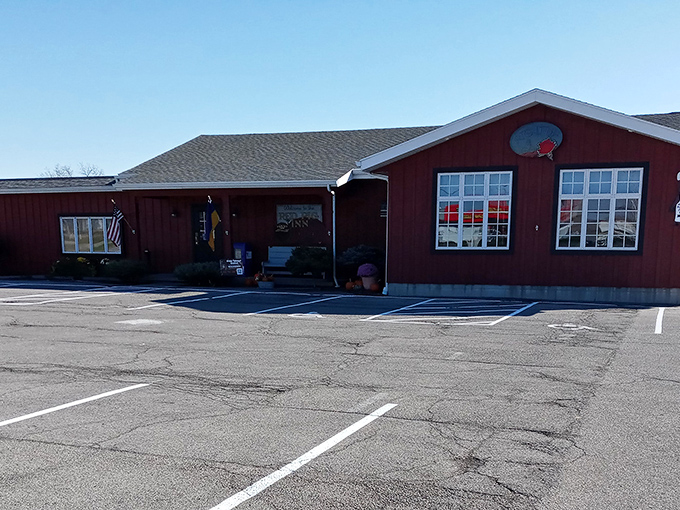 The iconic red exterior welcomes you like an old friend who happens to make the best barbecue in three counties. No fancy frills needed.