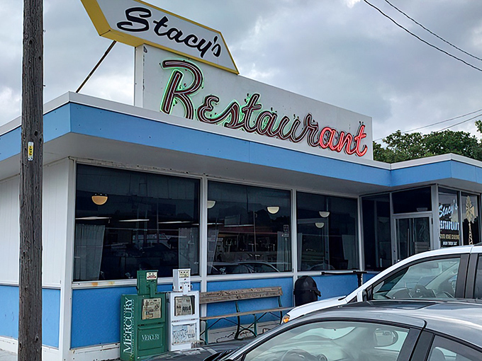 That vintage neon sign isn't just advertising &ndash; it's a promise. Stacy's has been drawing hungry Kansans to Junction City with its no-nonsense approach to comfort food.