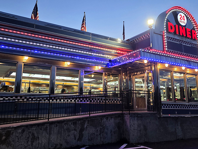 The neon glow of Blue Colony Diner at dusk isn't just a beacon for hungry travelers&mdash;it's Connecticut's chrome-plated love letter to American dining tradition.