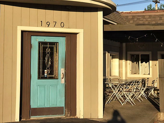 That iconic turquoise door isn't just an entrance&mdash;it's a promise of culinary adventure waiting behind address 1970 in Cuyahoga Falls.