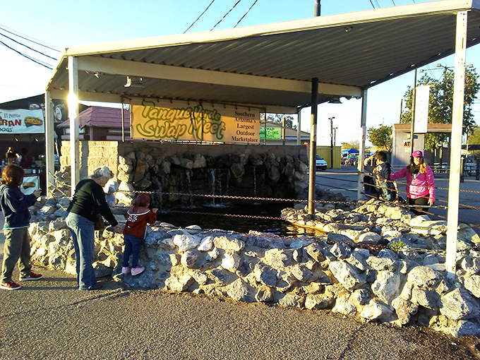 The wishing well at Tanque Verde's entrance &ndash; where kids toss coins and parents secretly hope they'll find treasures worth more inside.