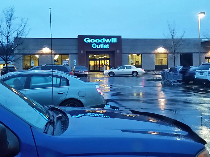 The brick facade promises treasures within, like a suburban archaeological dig site with better parking.