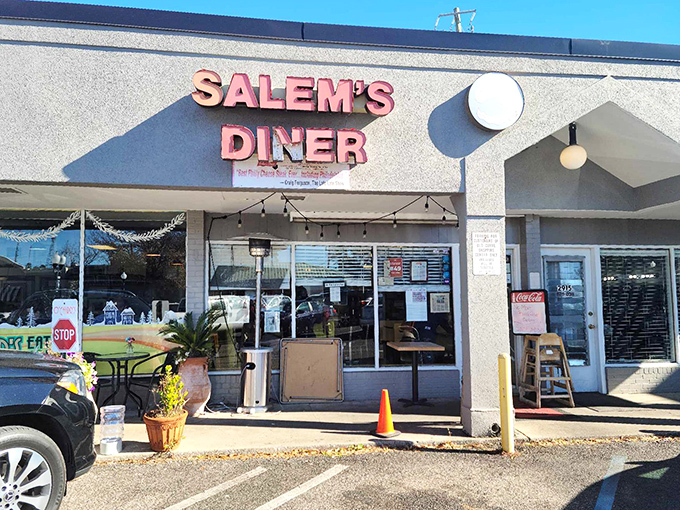 The unassuming storefront of Salem's Diner beckons with its vintage sign and simple charm&mdash;proof that culinary treasures often hide in plain sight.