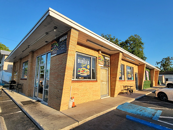 A modest brick building with big flavor ambitions, Thee Burger Spot's exterior might not scream "food destination," but locals know better than to judge this book by its cover.