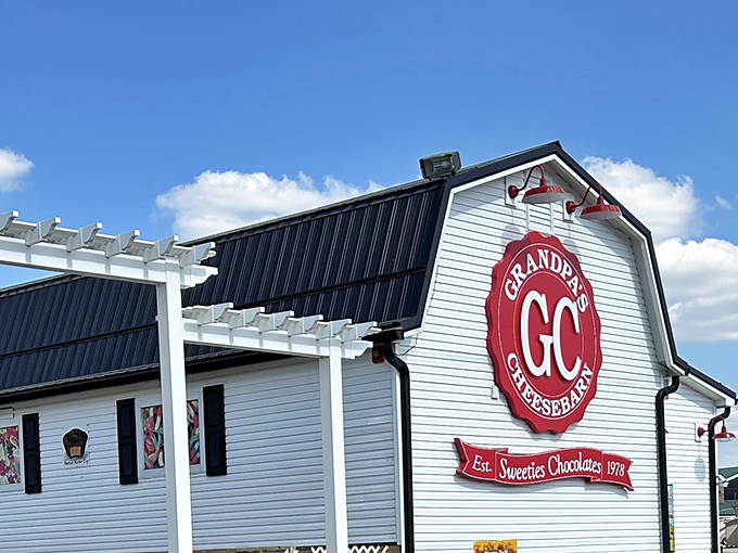 This barn-style building houses Ohio's sweetest secret, where cheese and chocolate dreams come true daily.