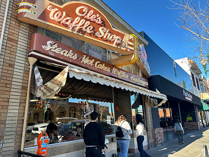 That iconic neon sign beckons like an old friend &ndash; Ole's Waffle Shop has been Alameda's breakfast beacon since long before brunch became trendy.