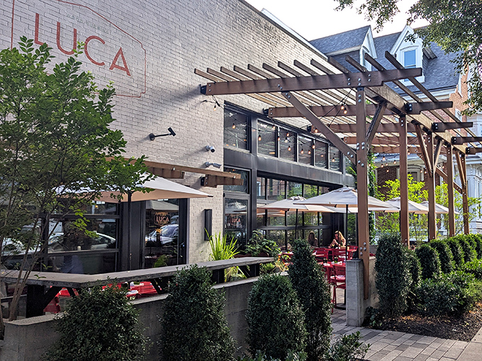 LUCA's elegant exterior combines modern design with inviting warmth&mdash;like that friend whose home always feels simultaneously stylish and comfortable.