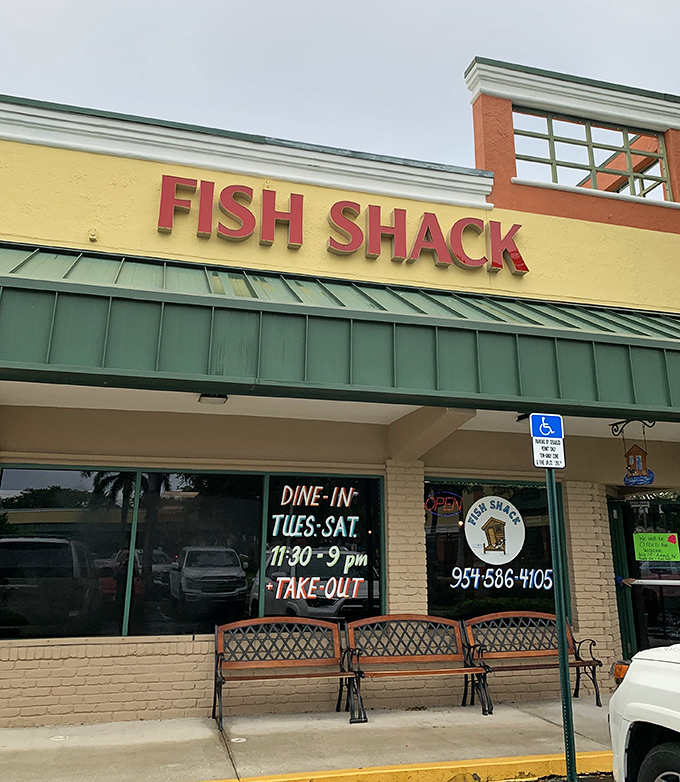 Strip mall chic meets seafood paradise &ndash; where the green awning shelters Florida's worst-kept delicious secret.
