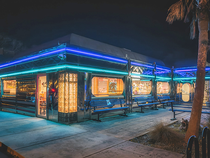 The neon glow of Pink Flamingo Diner at night isn't just illumination&mdash;it's an invitation to step into a world where comfort food meets Florida charm.